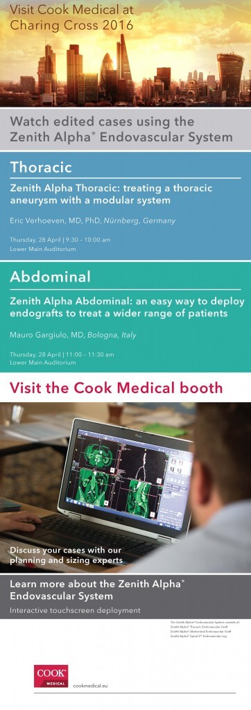 Explore the Zenith Alpha® Endovascular System at Charing Cross 2016 ...
